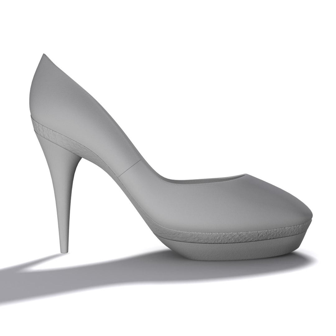 3d leather heels model