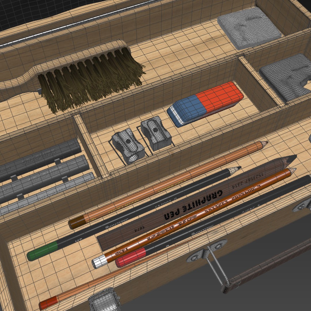 Drawing set model - TurboSquid 1218461