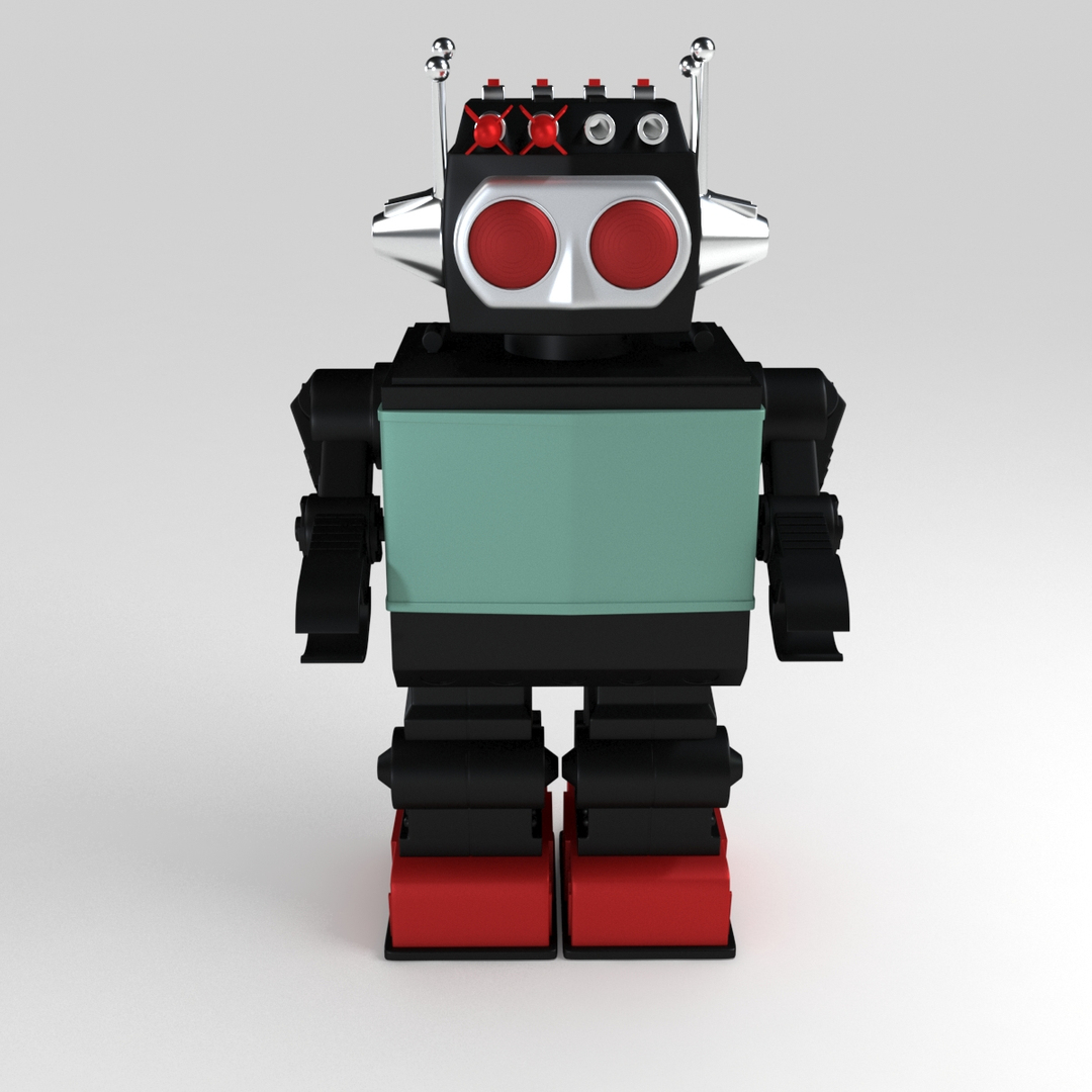 Retro Robot Toy 3D Model - TurboSquid 1372628