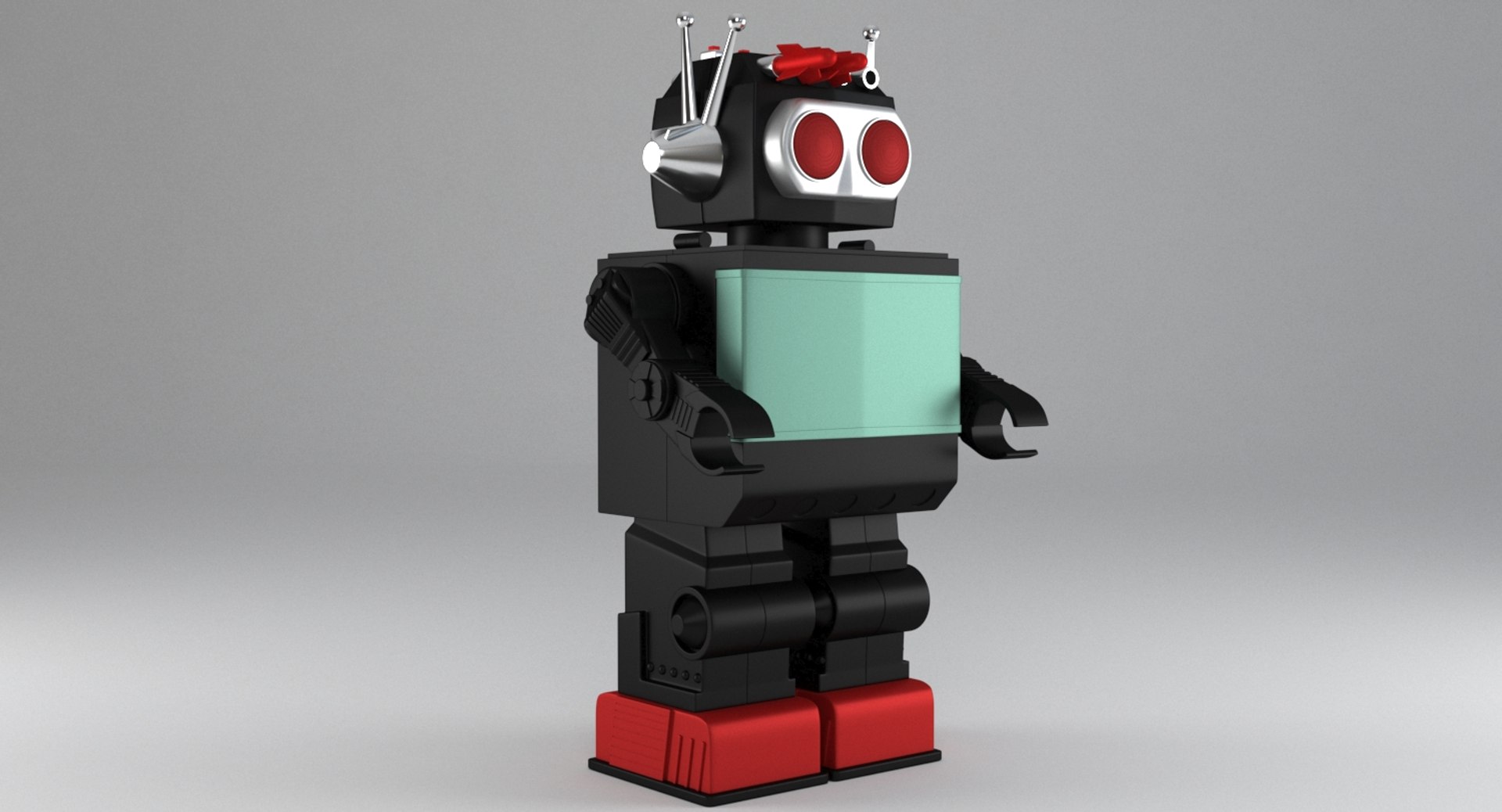 Retro Robot Toy 3D Model - TurboSquid 1372628