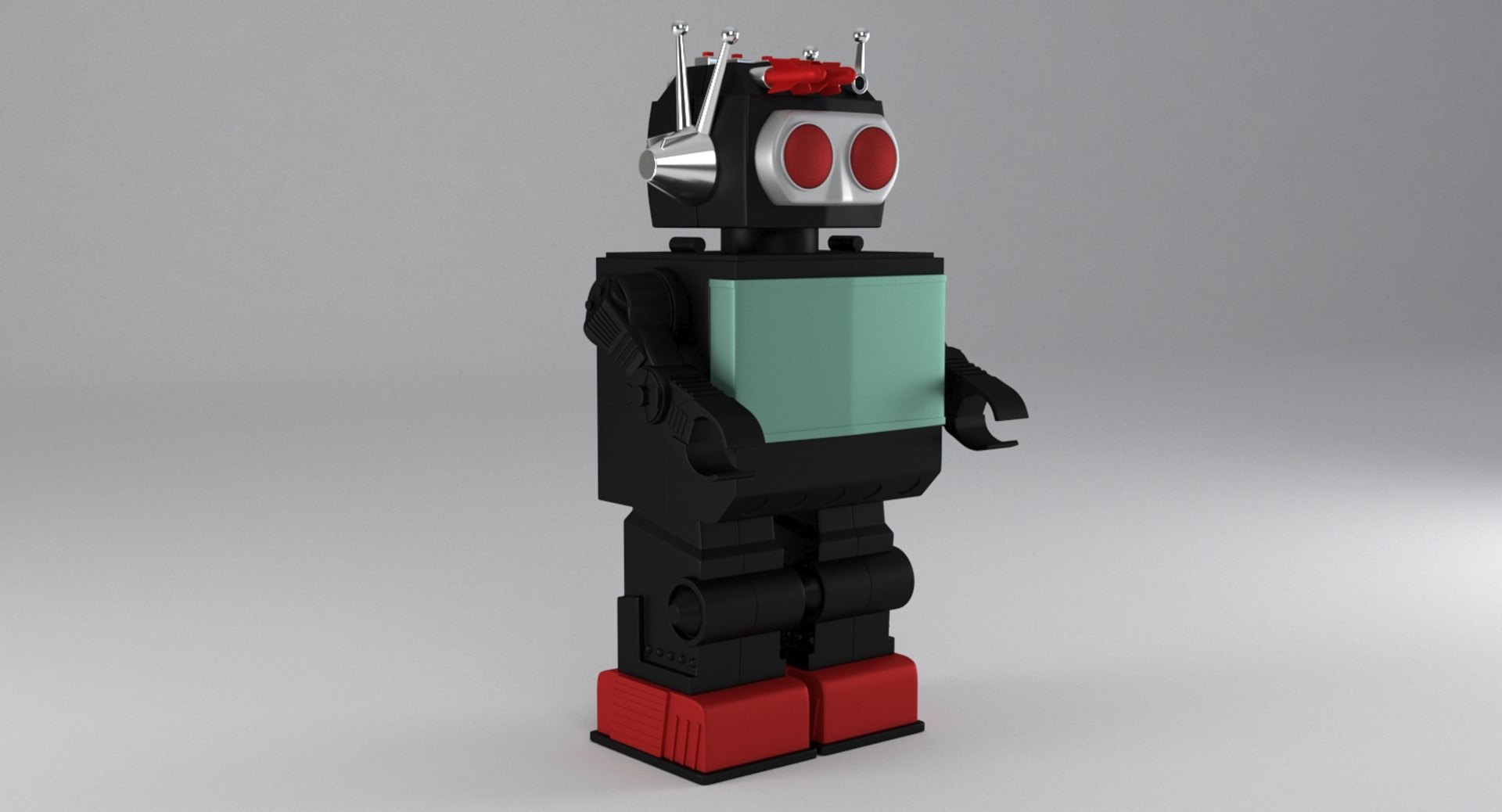 Retro Robot Toy 3D Model - TurboSquid 1372628