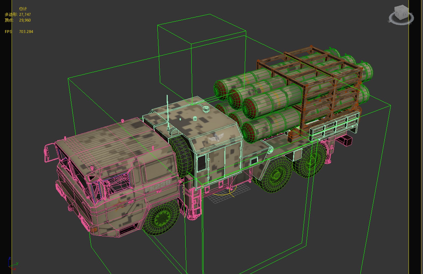 4 Coatings Of China HQ16 HQ-16 Air Defense Missile Launcher 3D Model ...