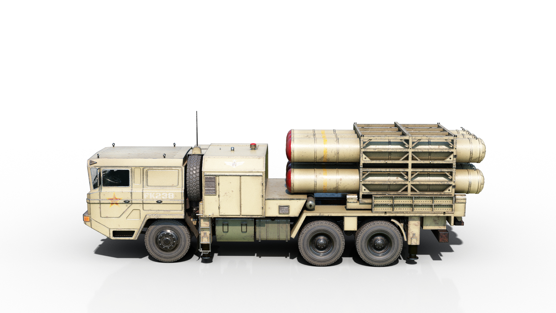 4 Coatings Of China HQ16 HQ-16 Air Defense Missile Launcher 3D Model ...