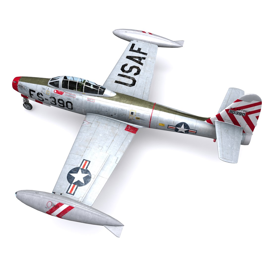 Republic F-84 Thunderjet F-84g 3D Model - TurboSquid 1361142
