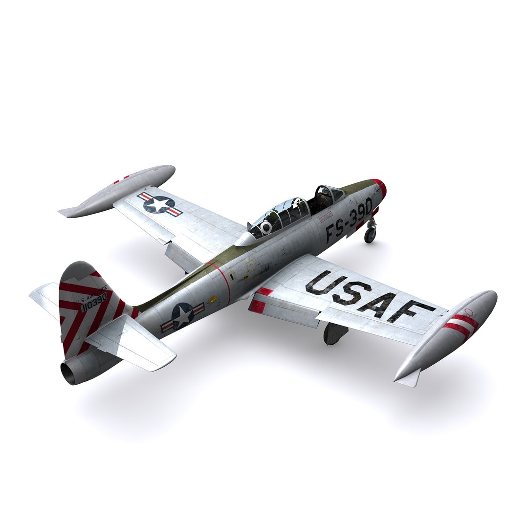 Republic F-84 Thunderjet F-84g 3D Model - TurboSquid 1361142