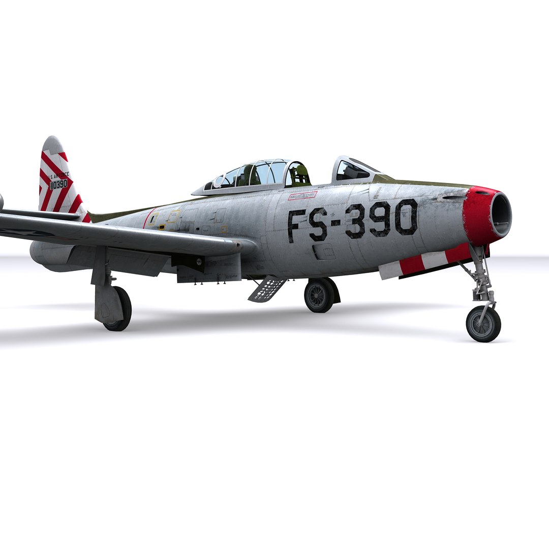 Republic F-84 Thunderjet F-84g 3D Model - TurboSquid 1361142