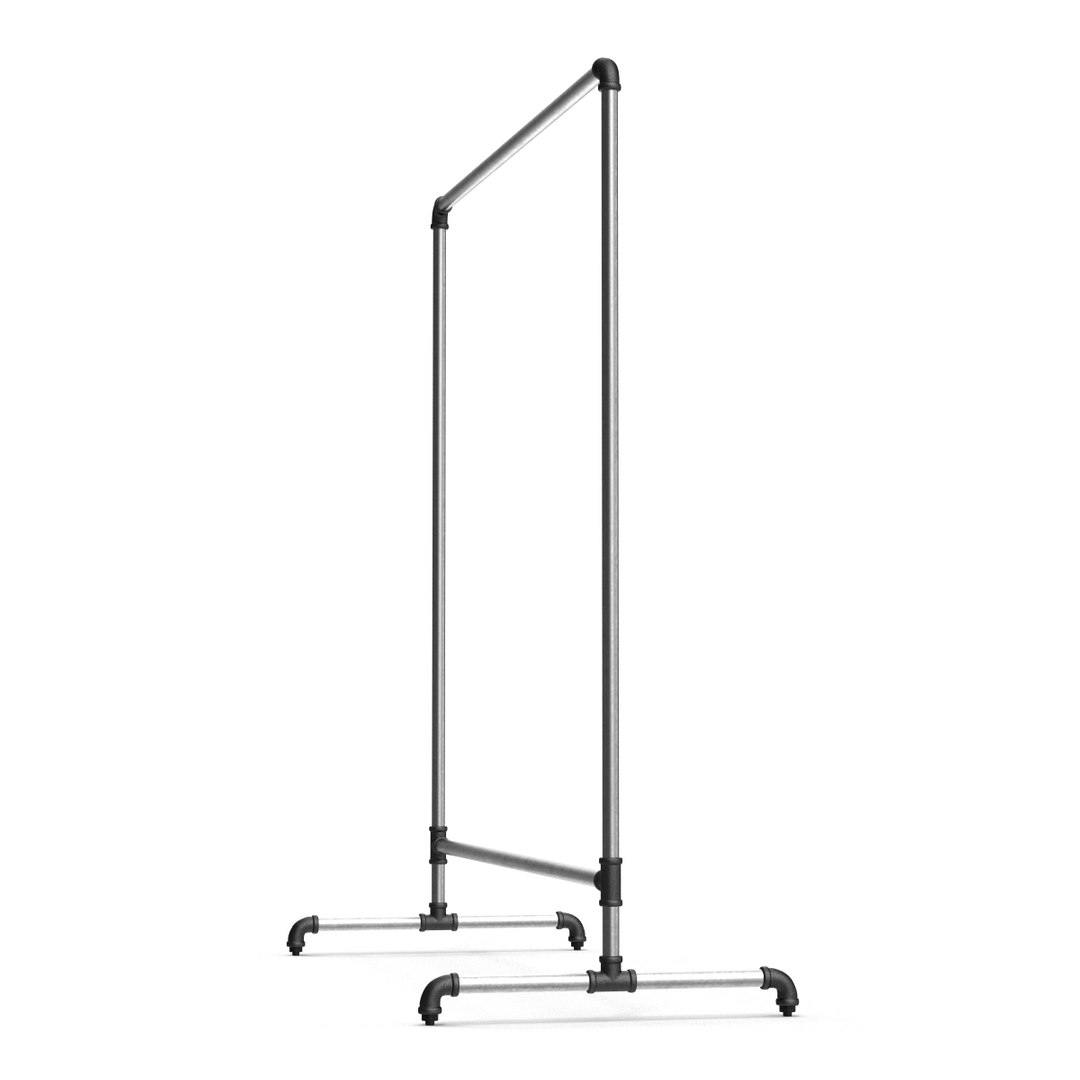 3d Iron Clothing Rack 2 Model
