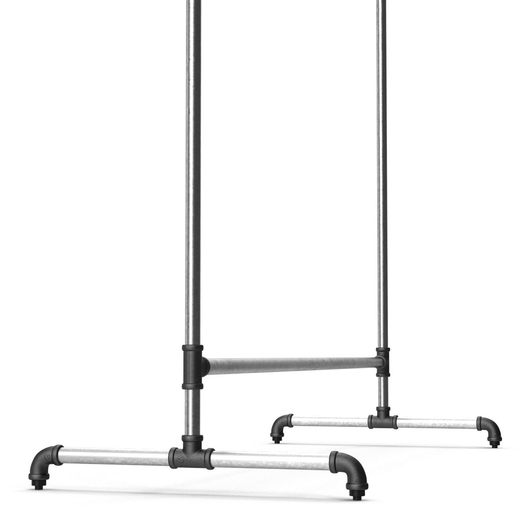 3d Iron Clothing Rack 2 Model