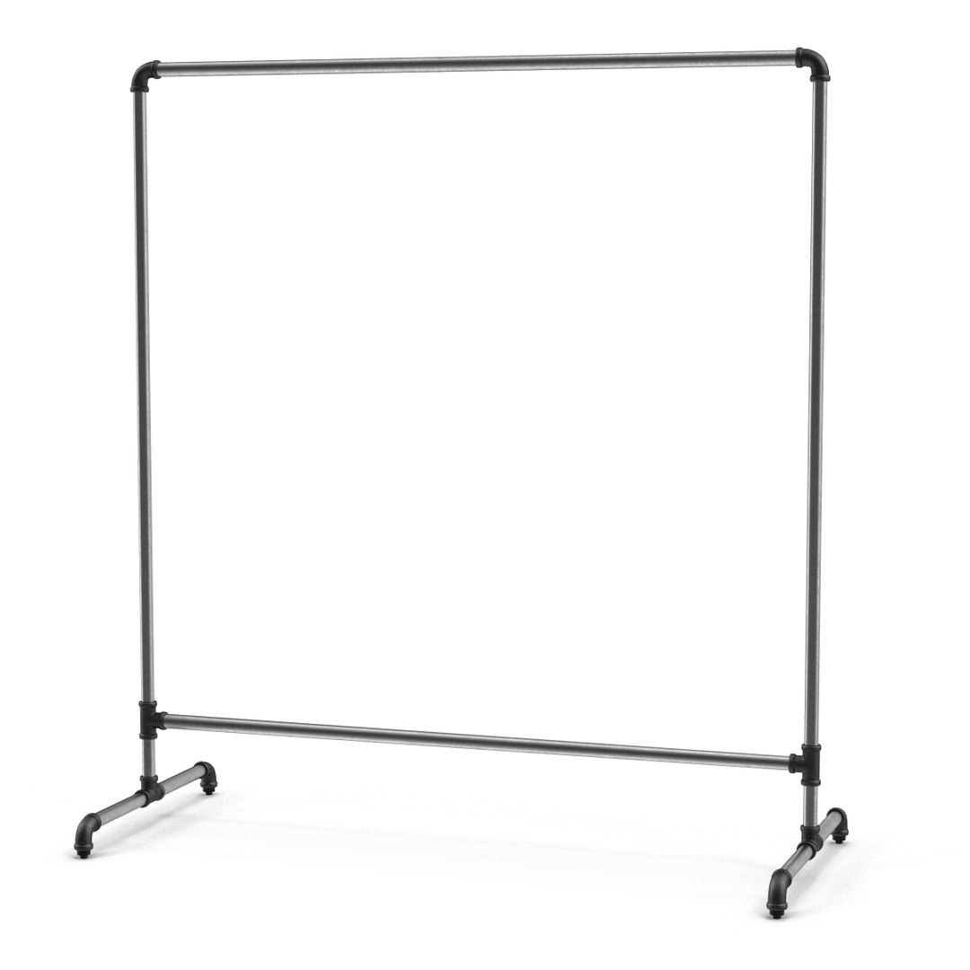 3d Iron Clothing Rack 2 Model