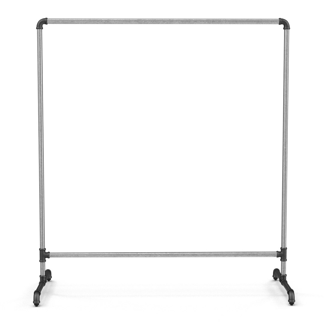 3d Iron Clothing Rack 2 Model