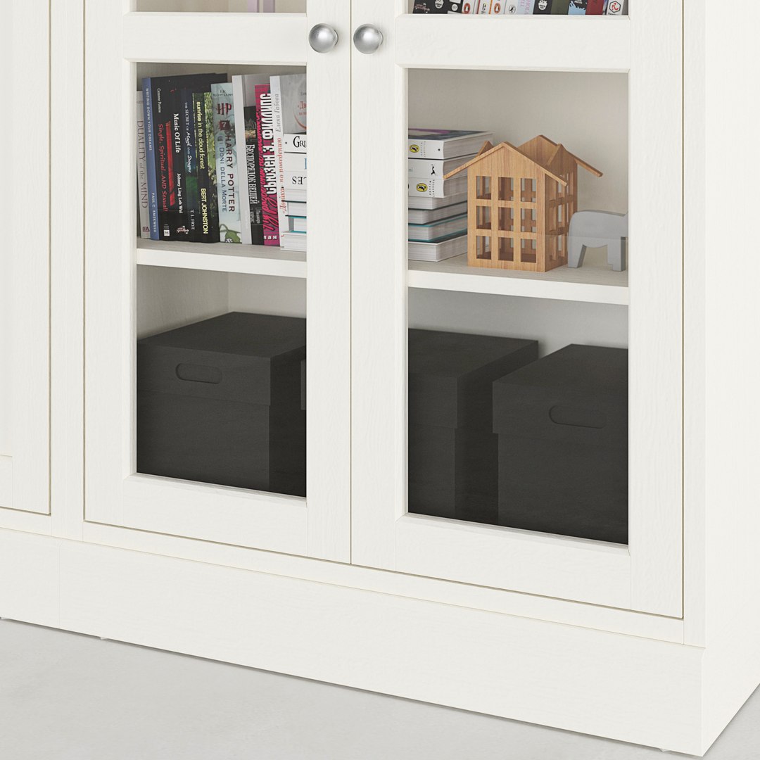 3D Havsta Storage Combination Glass Doors Model - TurboSquid 1854933
