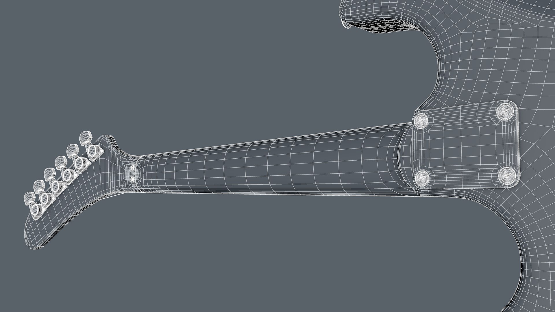 Skulls Guitar 3D model - TurboSquid 2007059