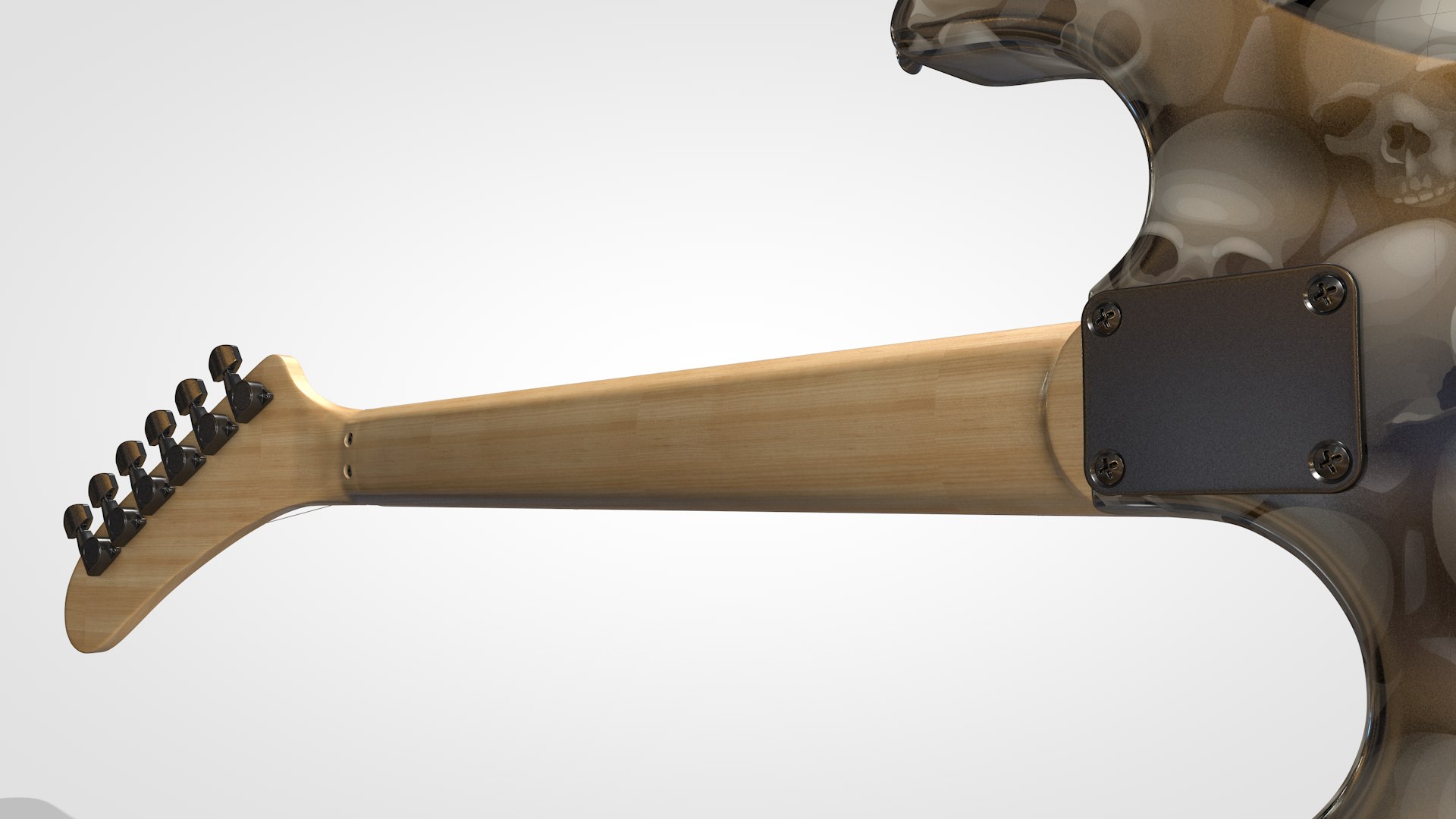 Skulls Guitar 3D model - TurboSquid 2007059