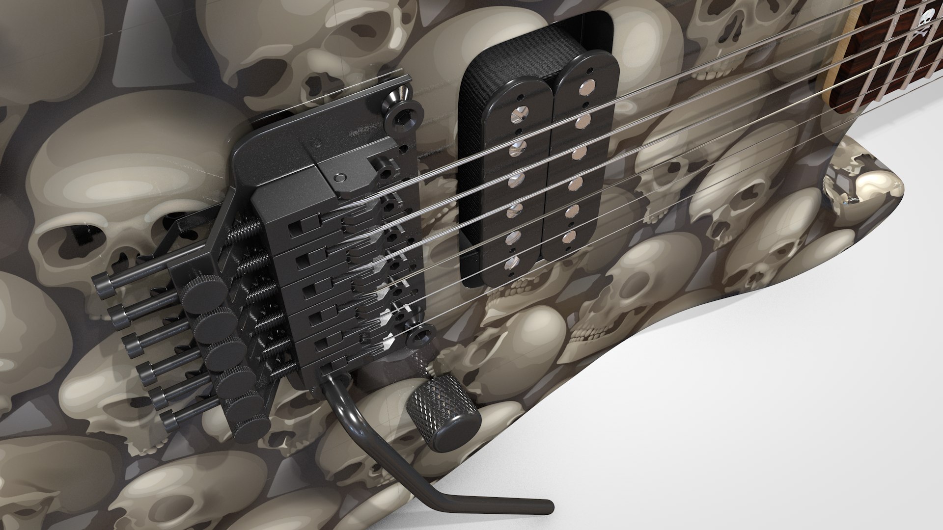 Skulls Guitar 3D model - TurboSquid 2007059
