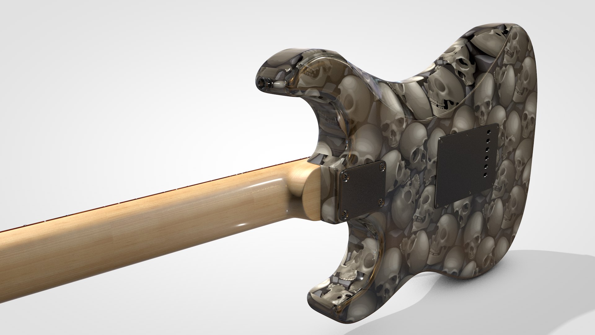 Skulls Guitar 3D model - TurboSquid 2007059