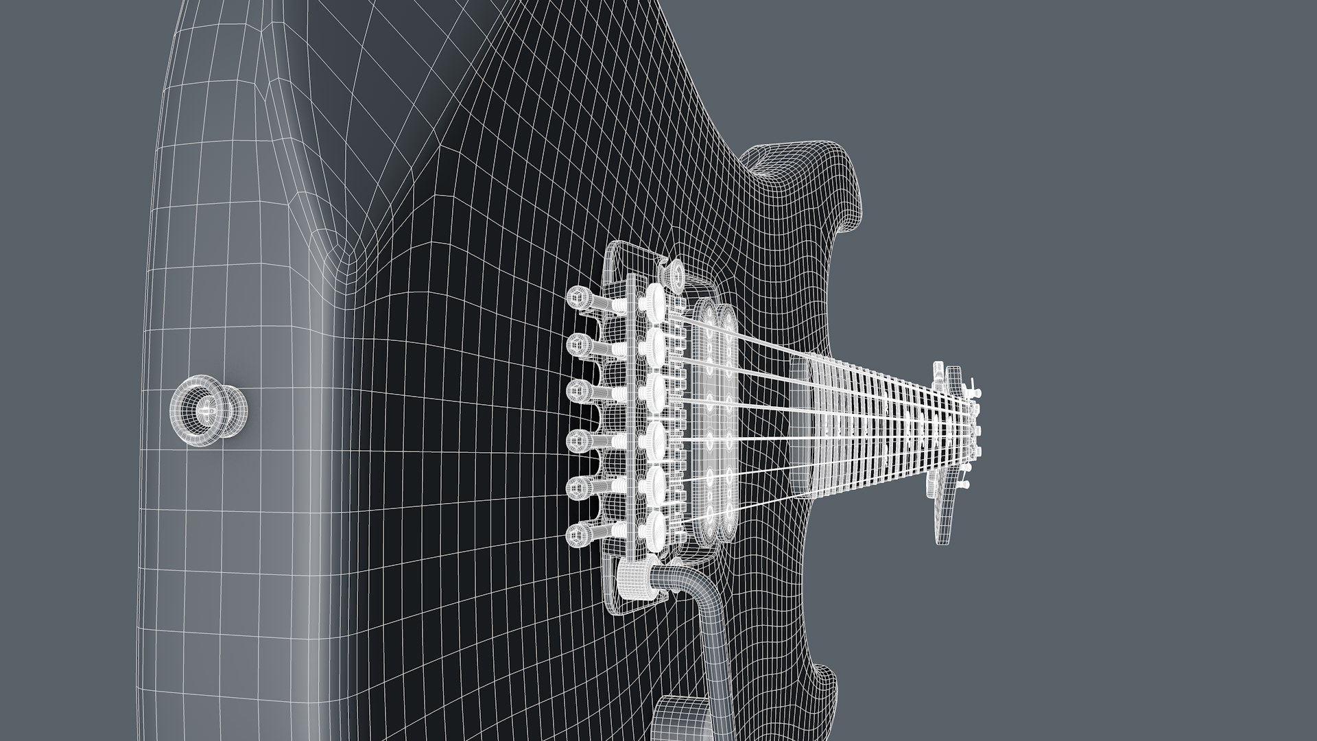 Skulls Guitar 3D model - TurboSquid 2007059