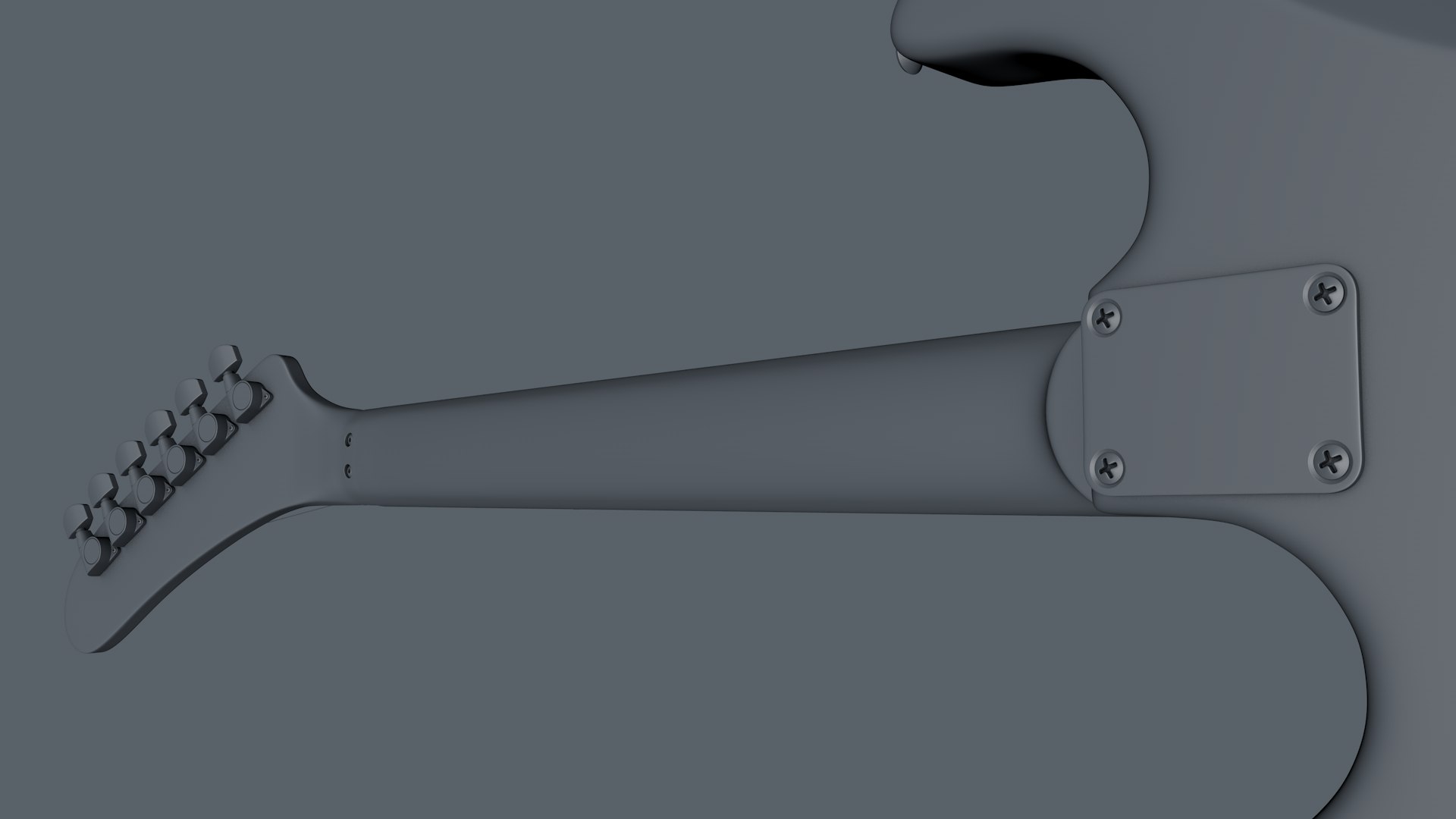 Skulls Guitar 3D model - TurboSquid 2007059