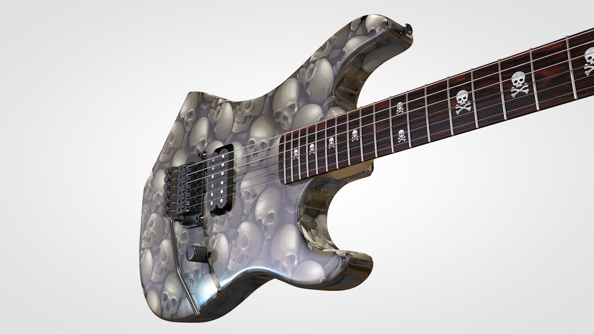 Skulls Guitar 3D model - TurboSquid 2007059