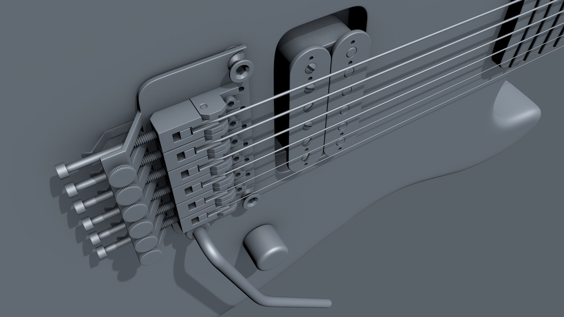 Skulls Guitar 3D model - TurboSquid 2007059