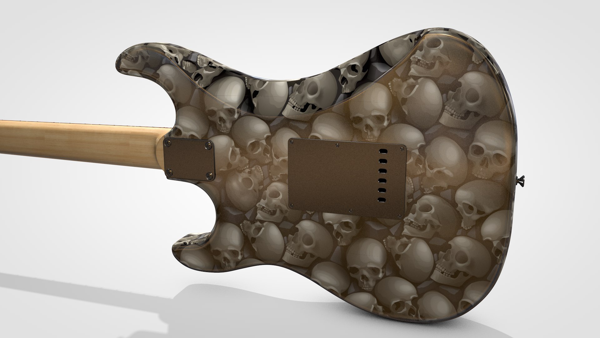 Skulls Guitar 3D model - TurboSquid 2007059