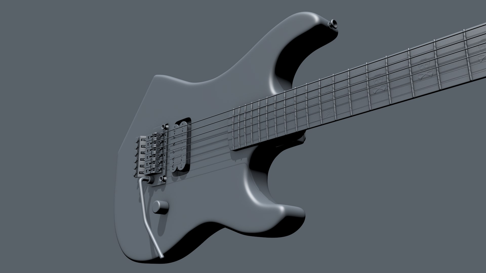 Skulls Guitar 3D model - TurboSquid 2007059