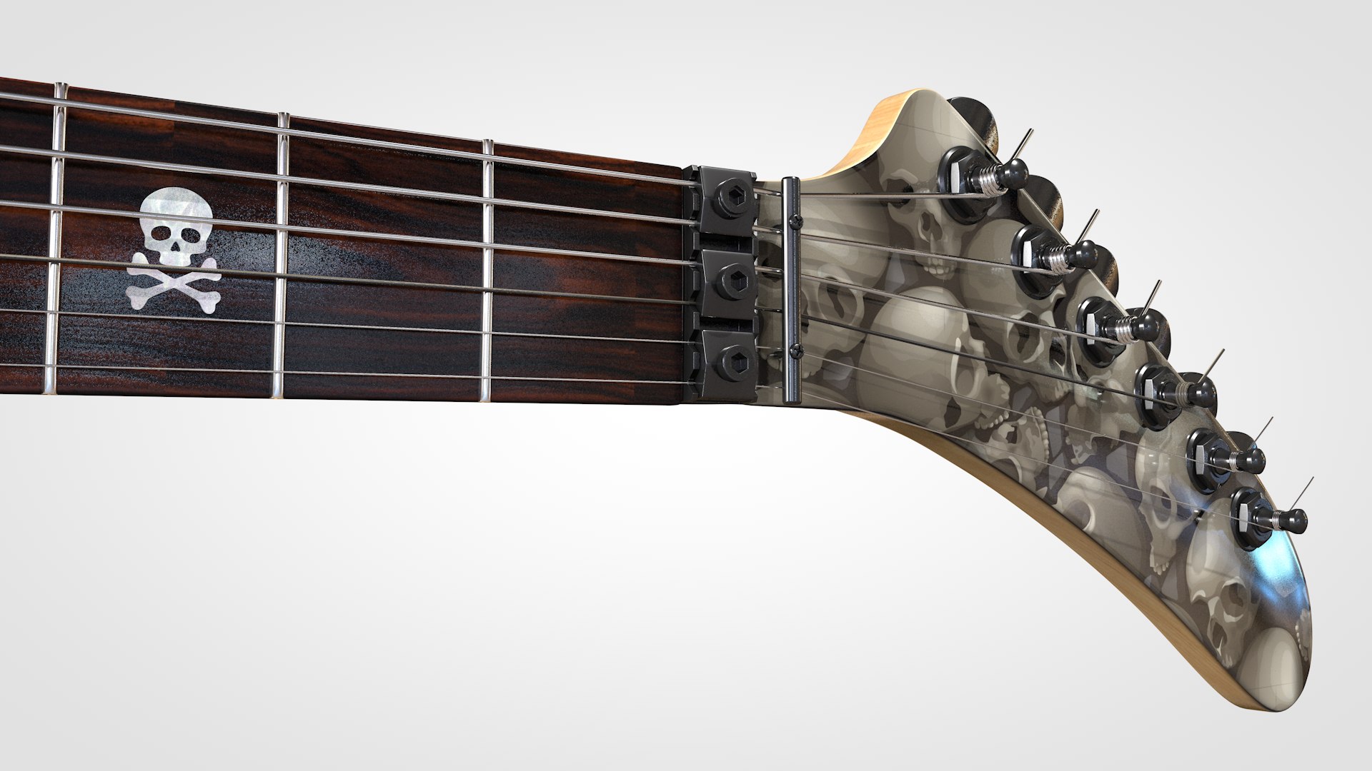 Skulls Guitar 3D model - TurboSquid 2007059