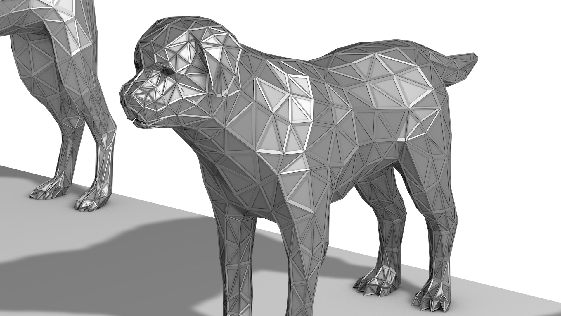 Polygonal Figures Of Dogs Model - TurboSquid 2349935