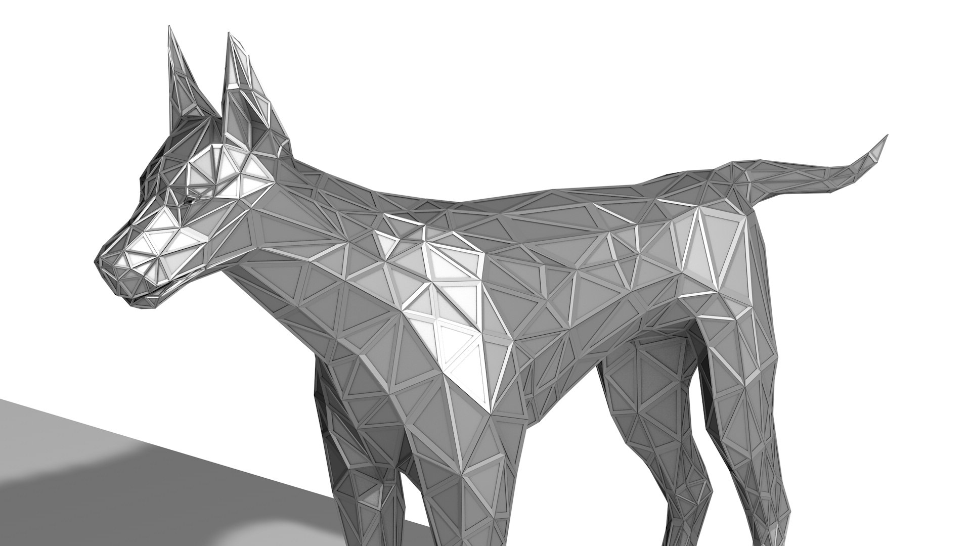 Polygonal Figures Of Dogs Model - TurboSquid 2349935