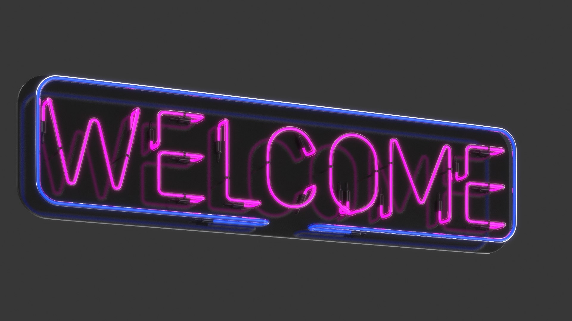 Detailed Welcome Neon Light Sign 3D Model - TurboSquid 2077157