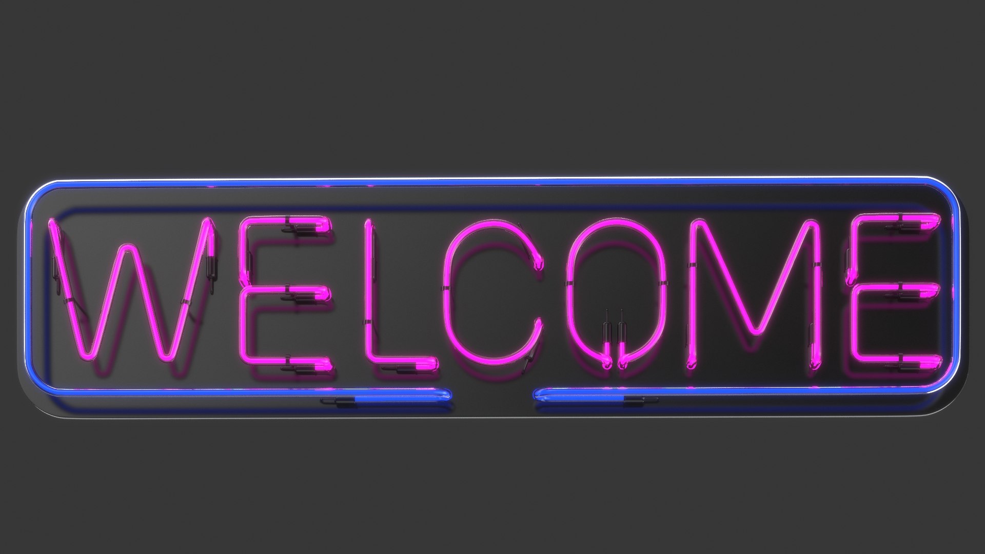 Detailed Welcome Neon Light Sign 3D Model - TurboSquid 2077157