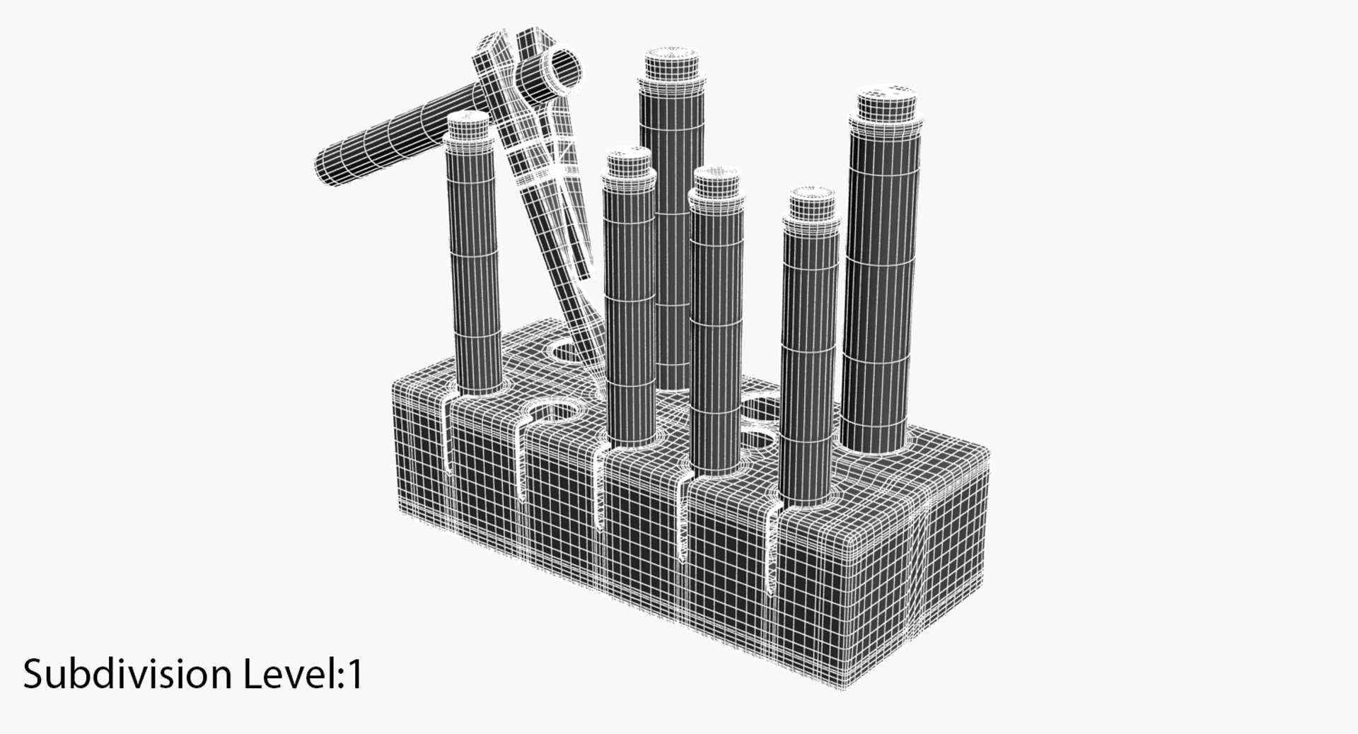 3d model test tube rack