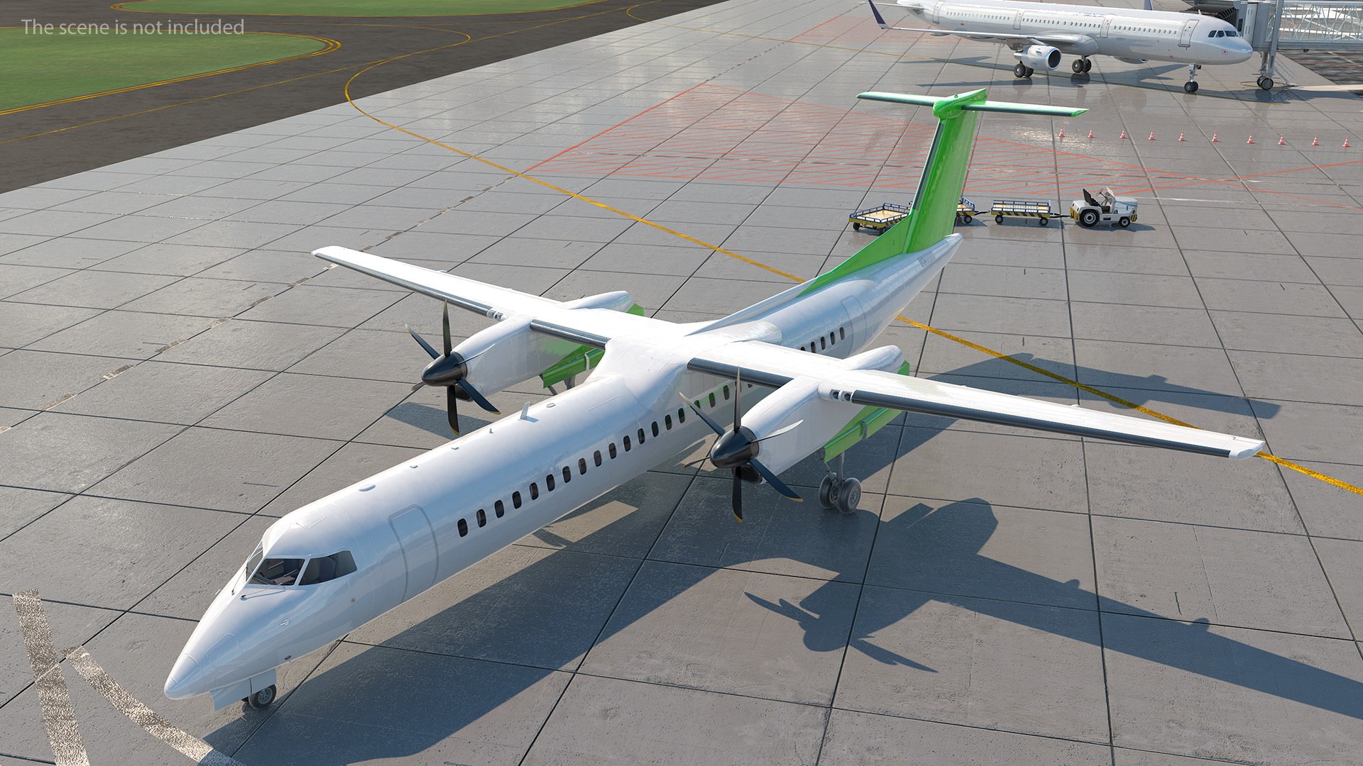 3D twin turboprop passenger airplane - TurboSquid 1494530