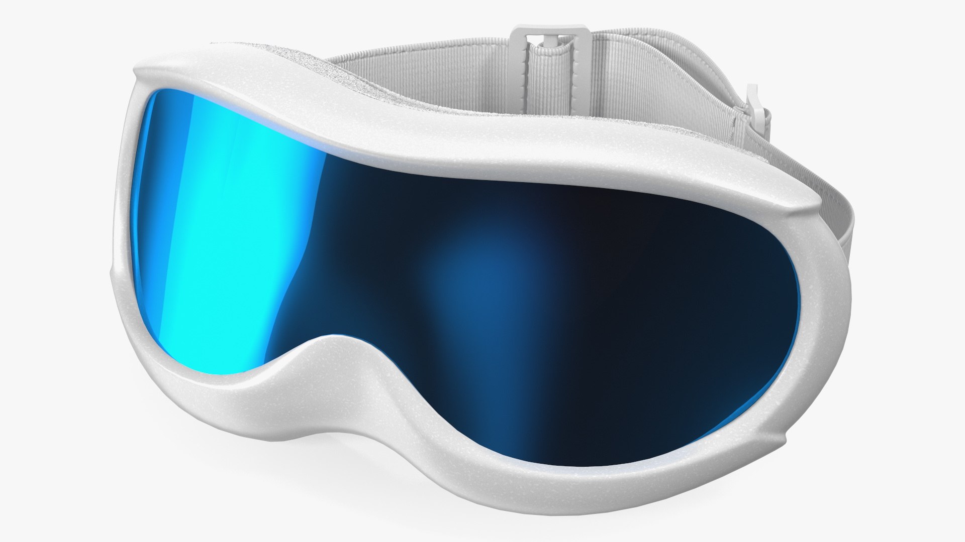 White Ski Goggles With Blue Glass 3D - TurboSquid 2157855