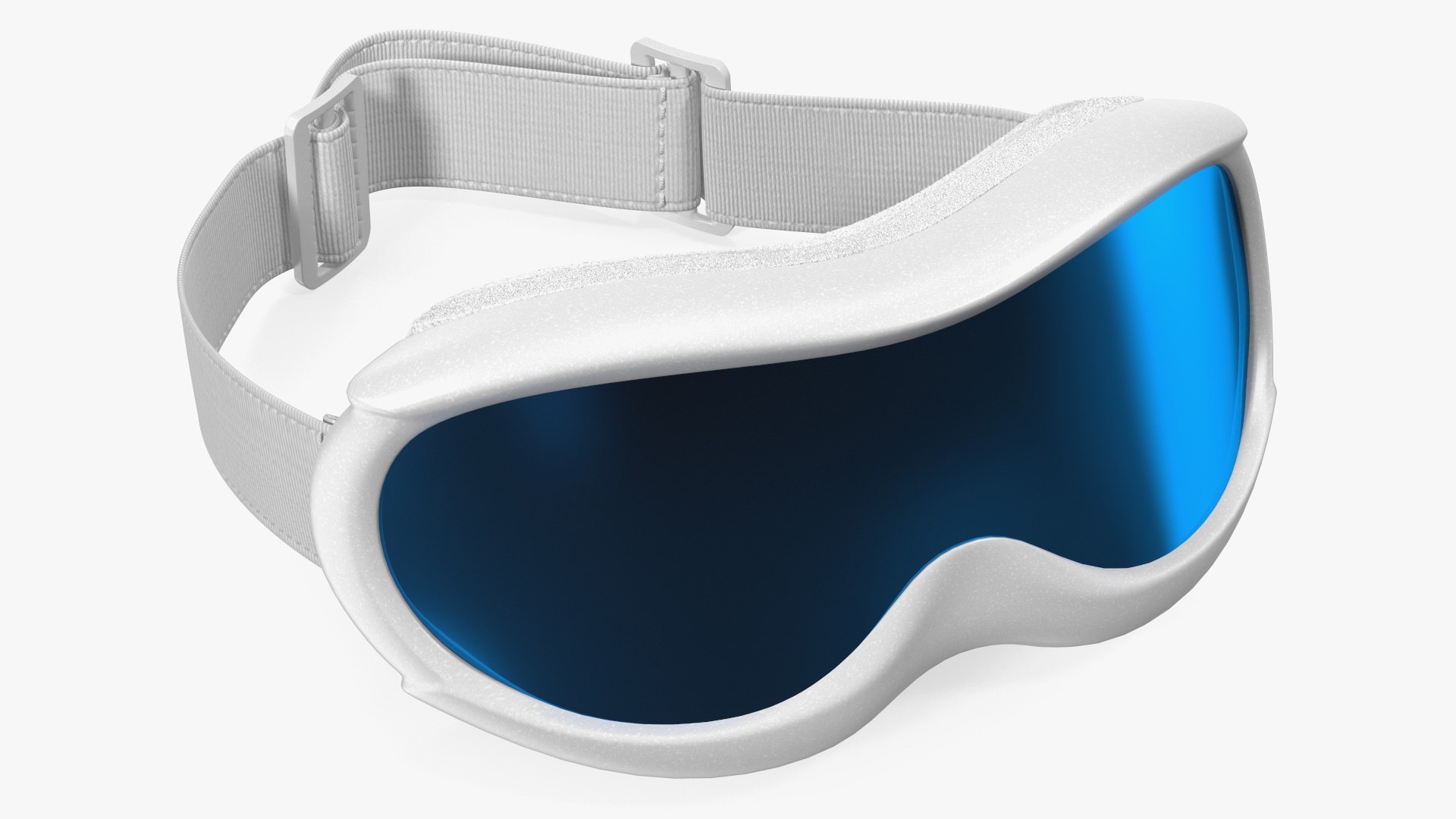 White Ski Goggles with Blue Glass 3D - TurboSquid 2157855