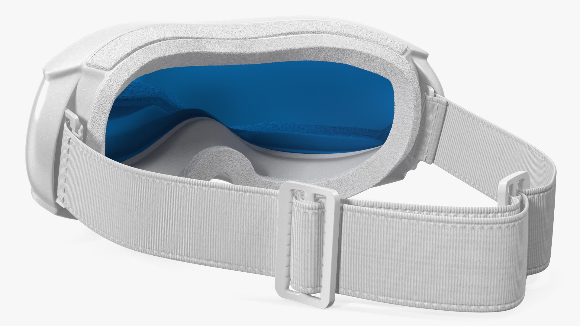 White Ski Goggles with Blue Glass 3D - TurboSquid 2157855
