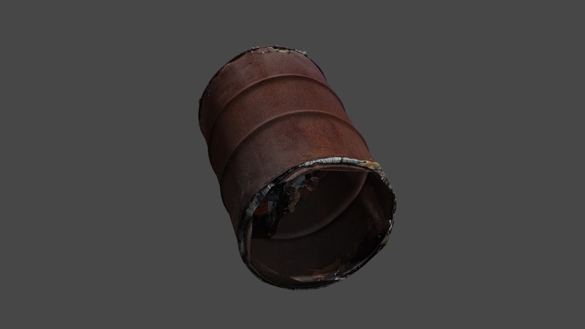 Rusty Trash Can Model - TurboSquid 2127042