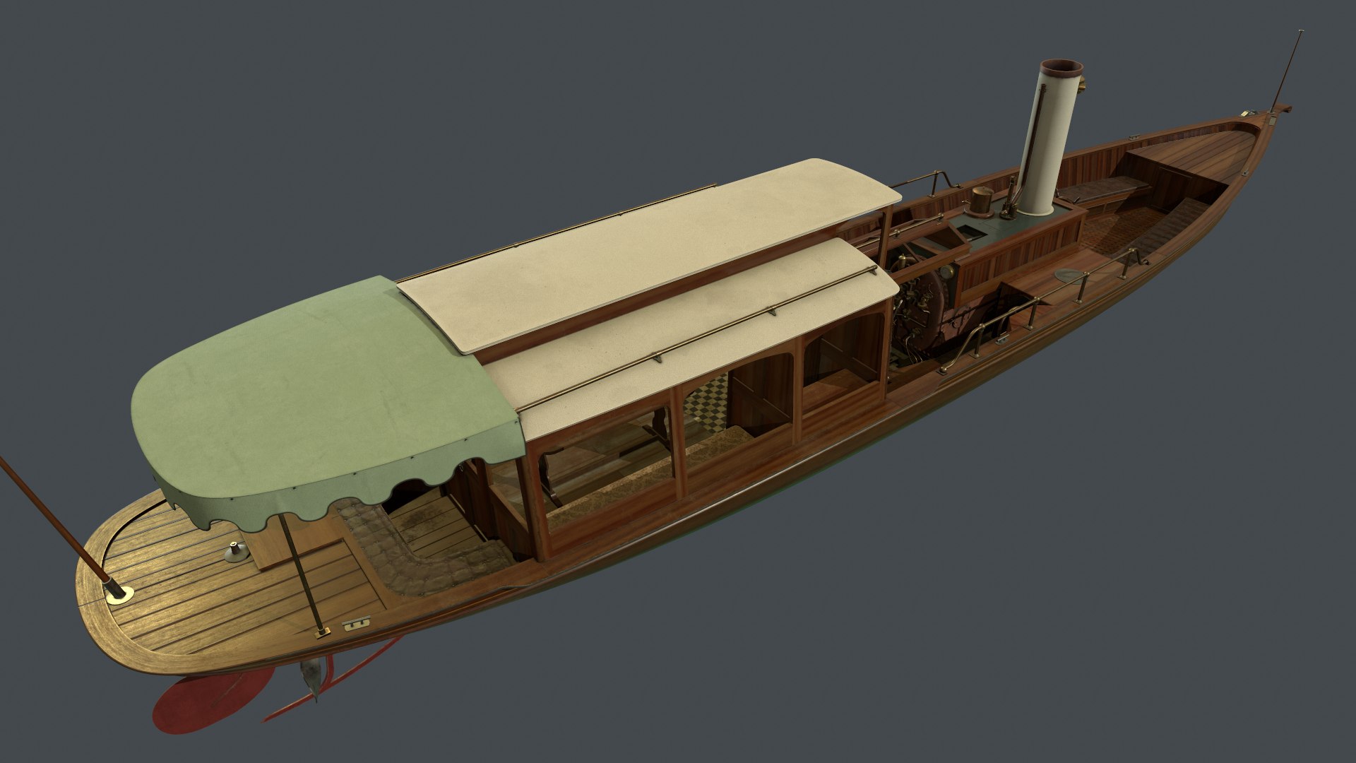 Steam Launch Branksome Model - TurboSquid 2143177