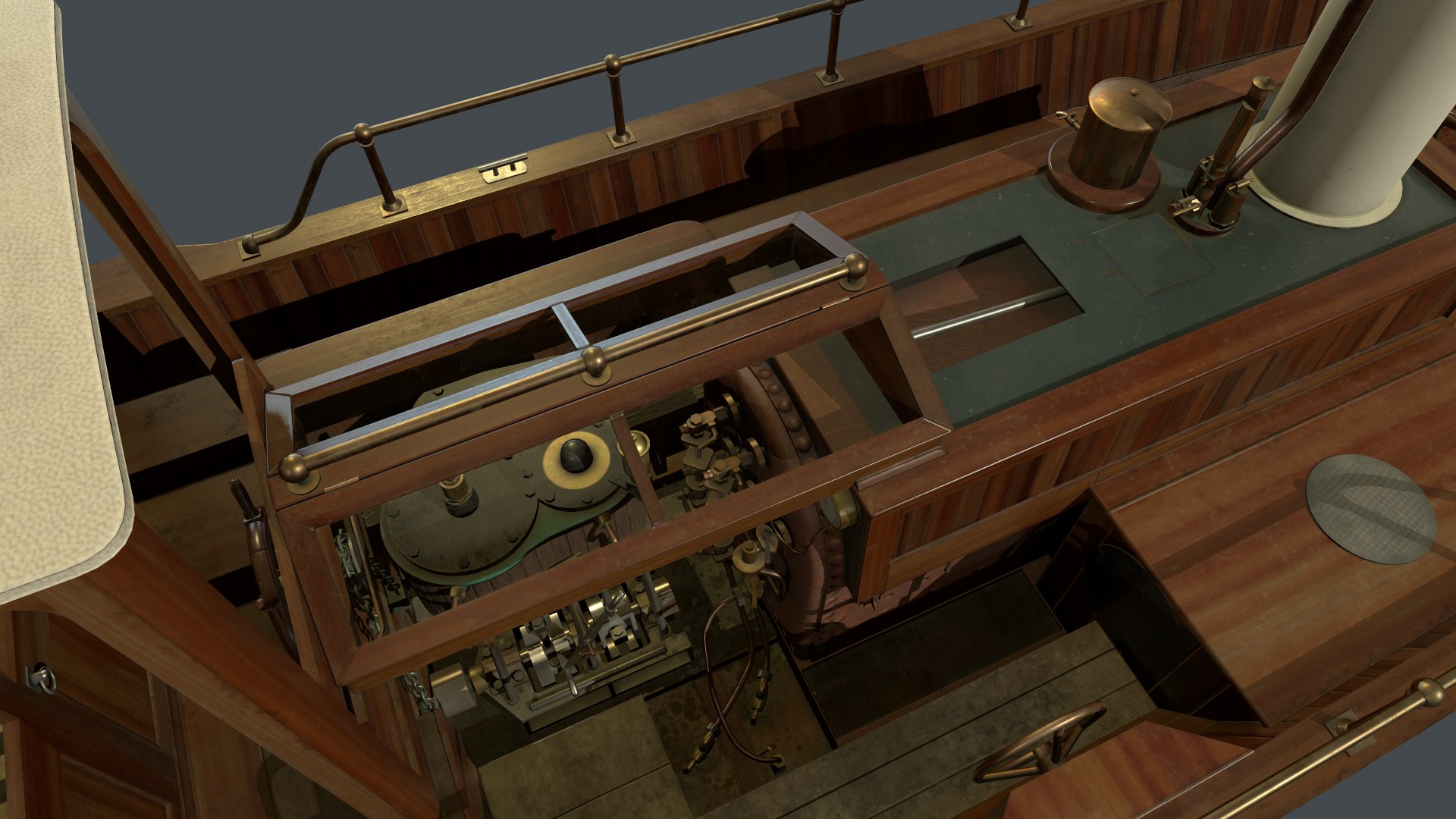 Steam Launch Branksome Model - TurboSquid 2143177