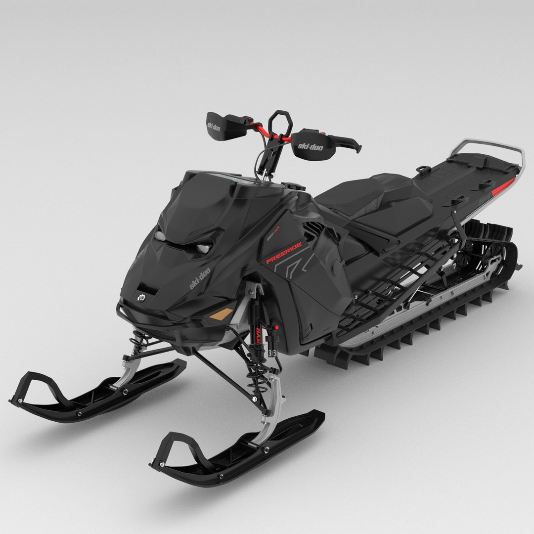 Snowmobile Ski Doo Freeride 154 Shot 850 E Tec Turbo R Black 3D ...