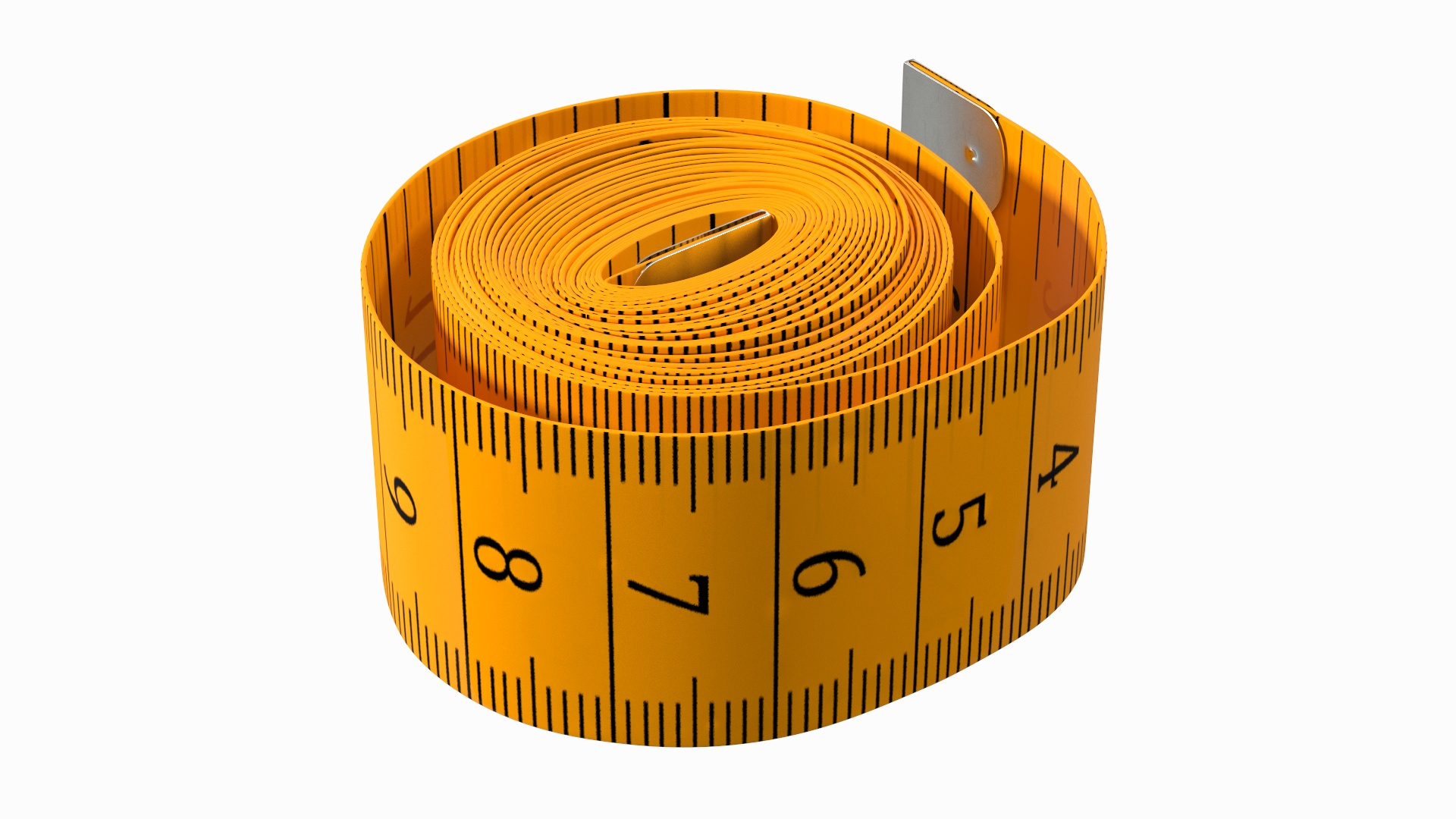 3D Model Rolled Orange Tailoring Meter - TurboSquid 2146923