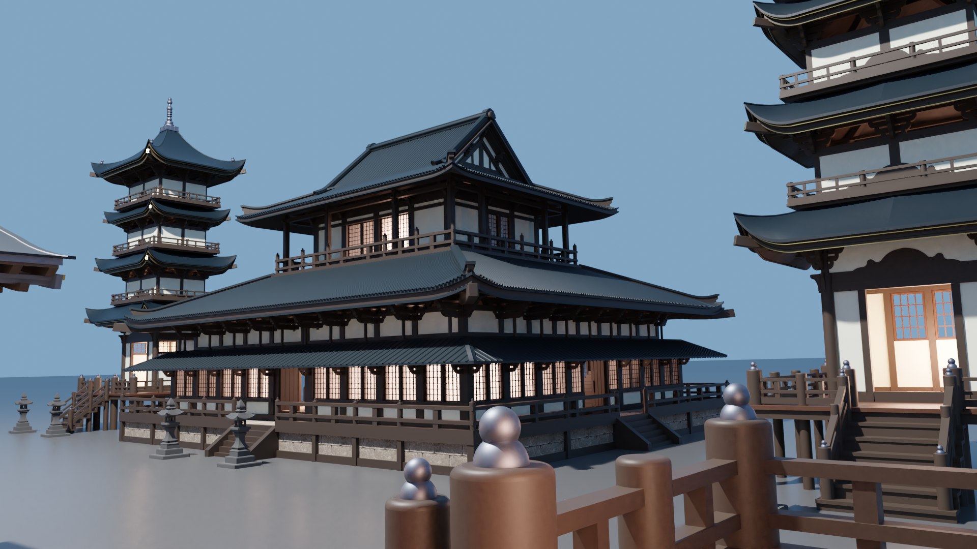 3D Model Set Japanese Temples - TurboSquid 1233128