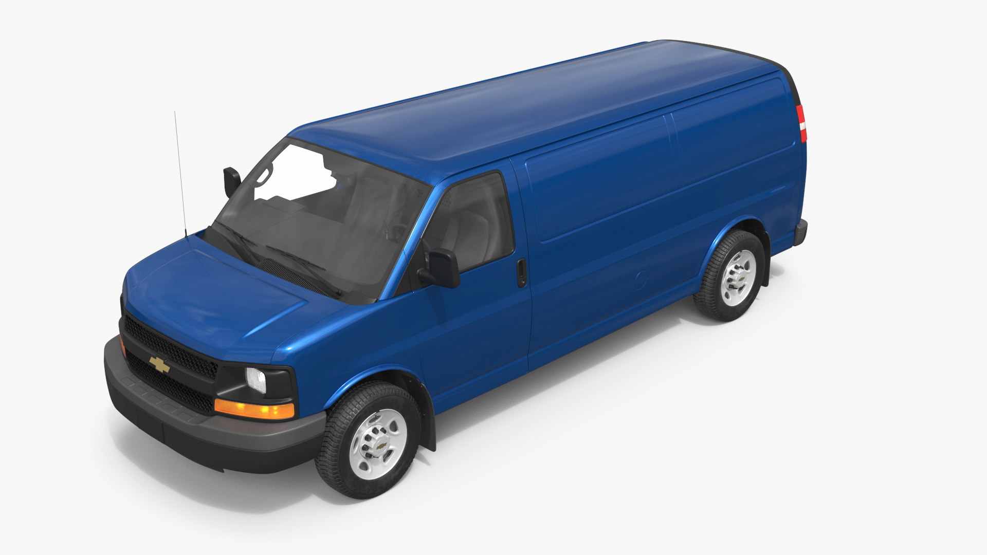 Panel Delivery Van 2016 Chevrolet Express 3500 Blue Rigged For Maya 3D ...