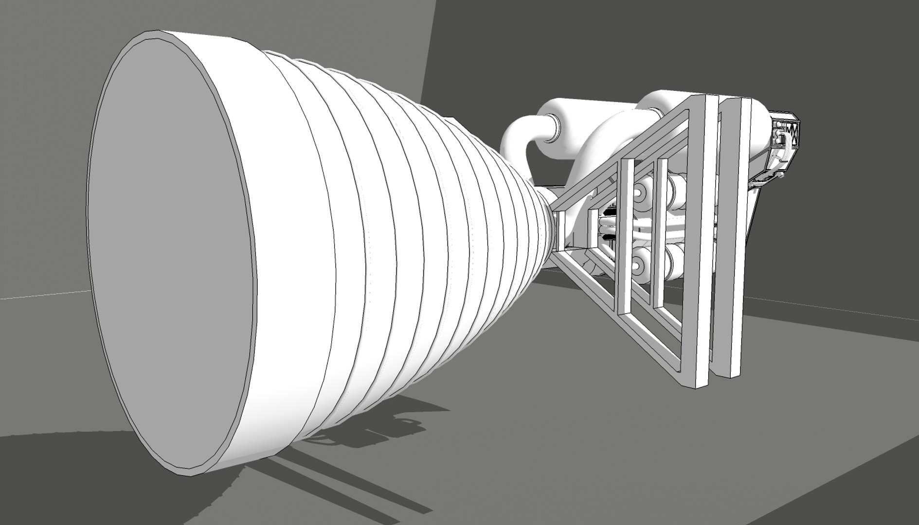 3D Engine Spaceship - TurboSquid 1153612