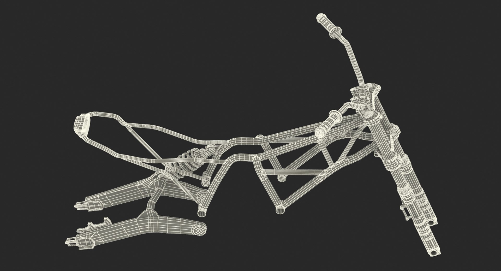 motorcycle frame 3d c4d