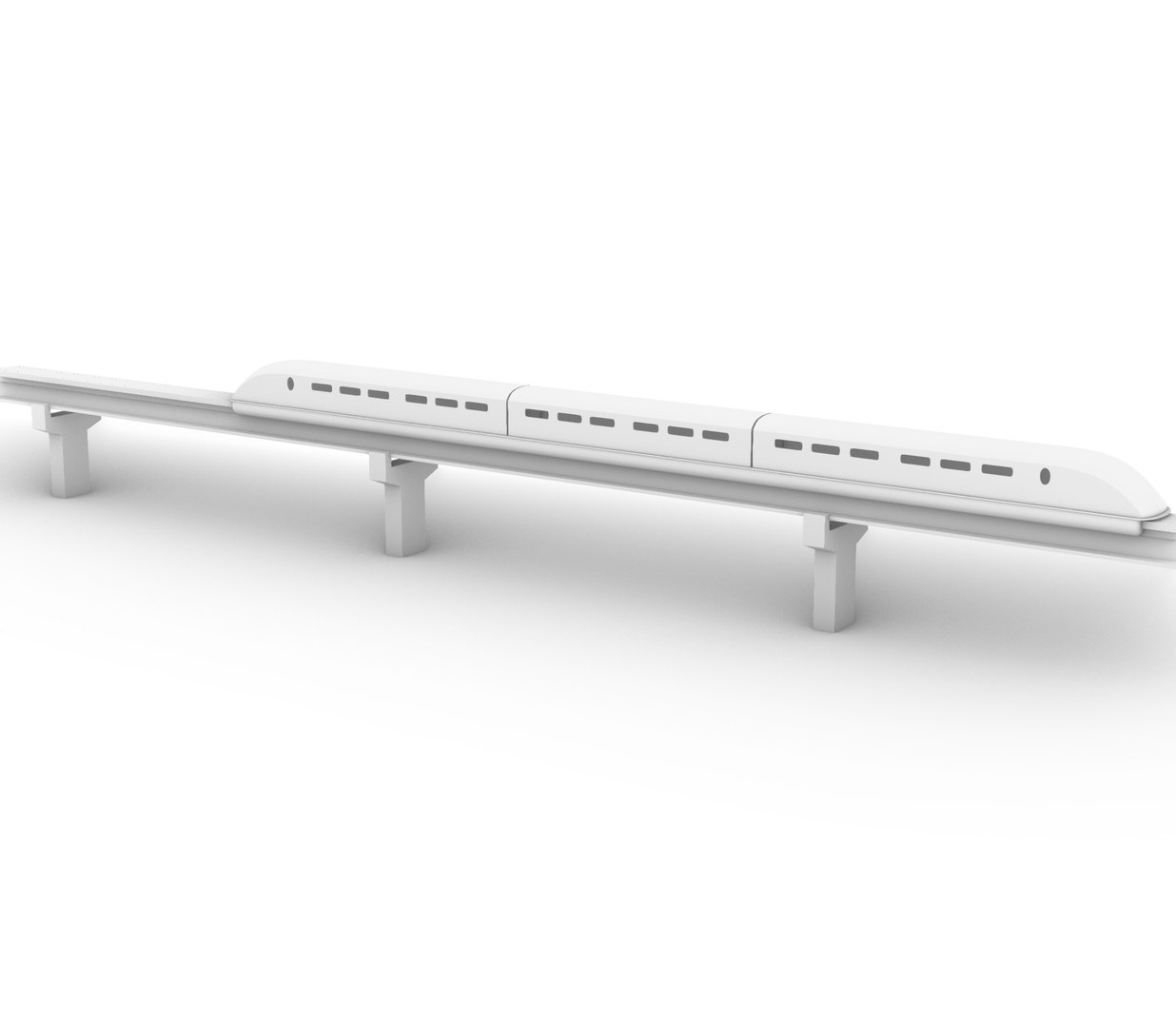Simple Maglev Train 3D - TurboSquid 1510906
