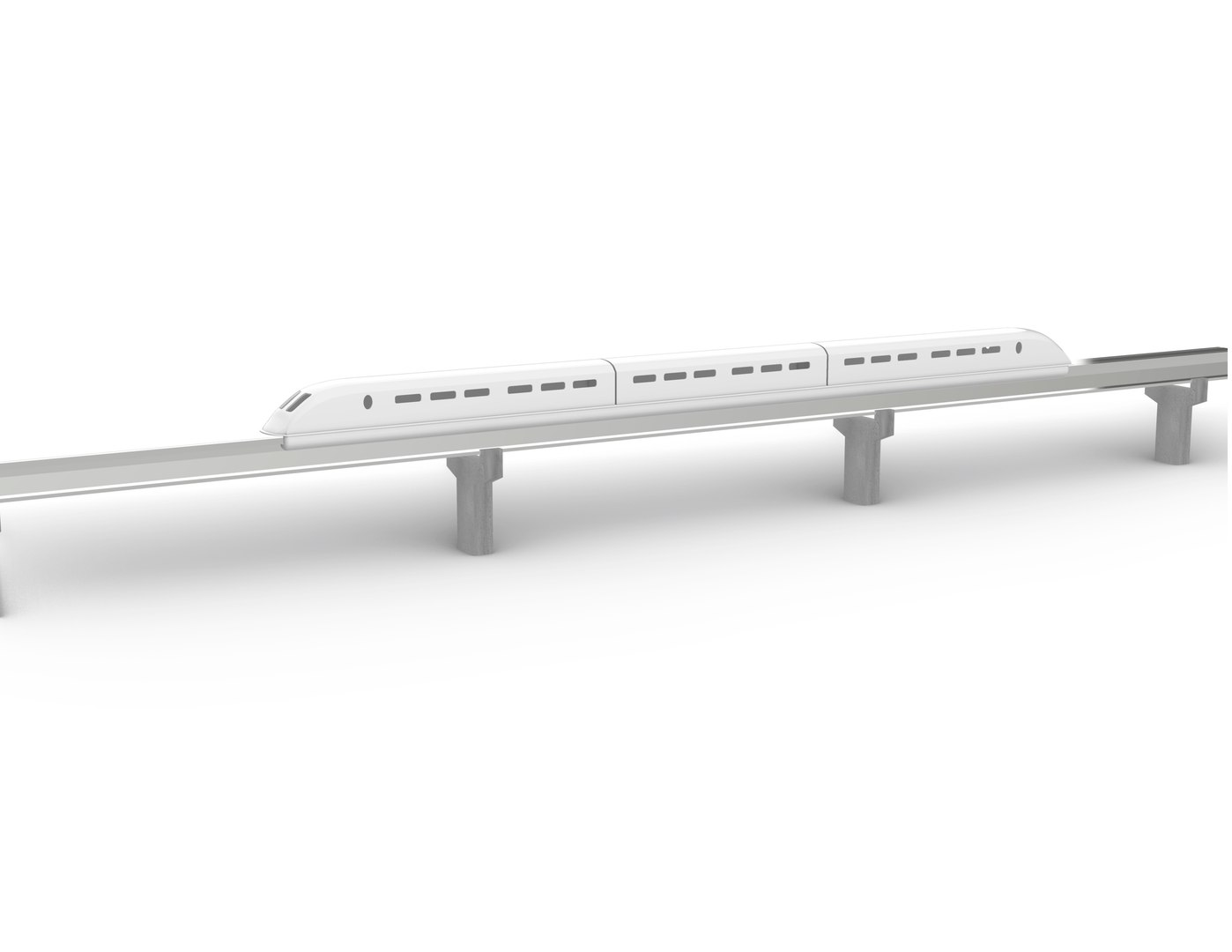 Simple Maglev Train 3D - TurboSquid 1510906