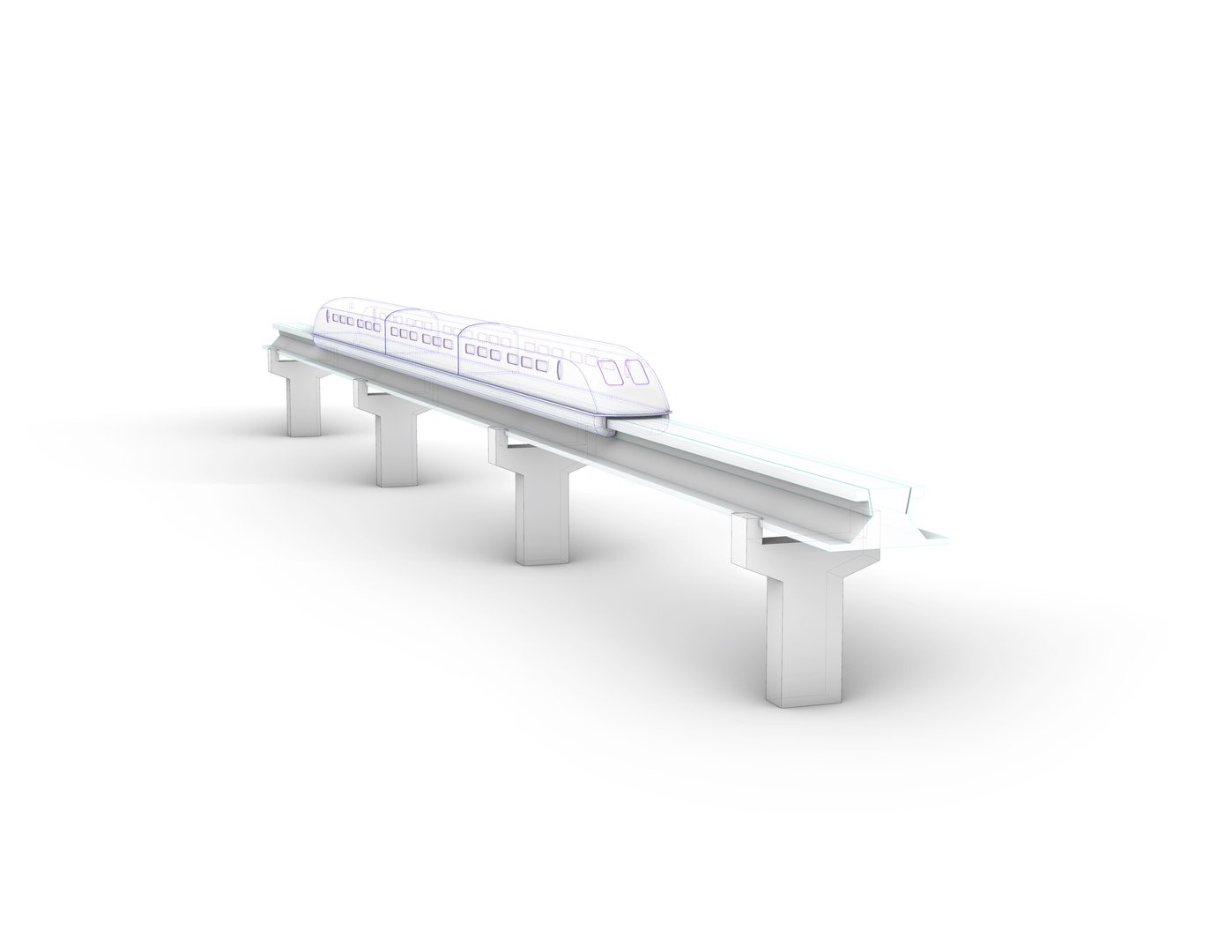 Simple Maglev Train 3D - TurboSquid 1510906