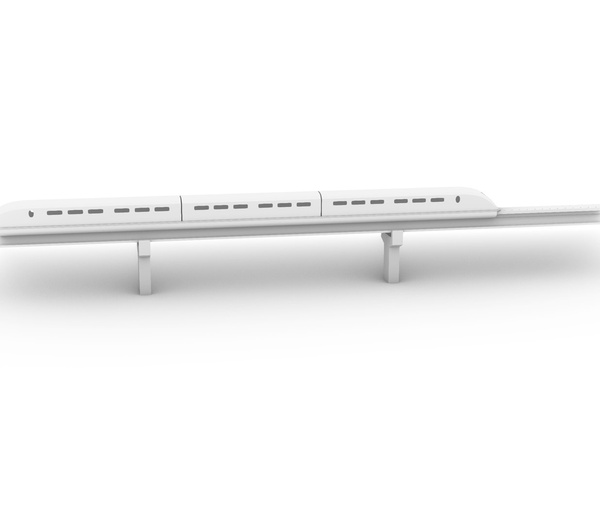 Simple Maglev Train 3D - TurboSquid 1510906