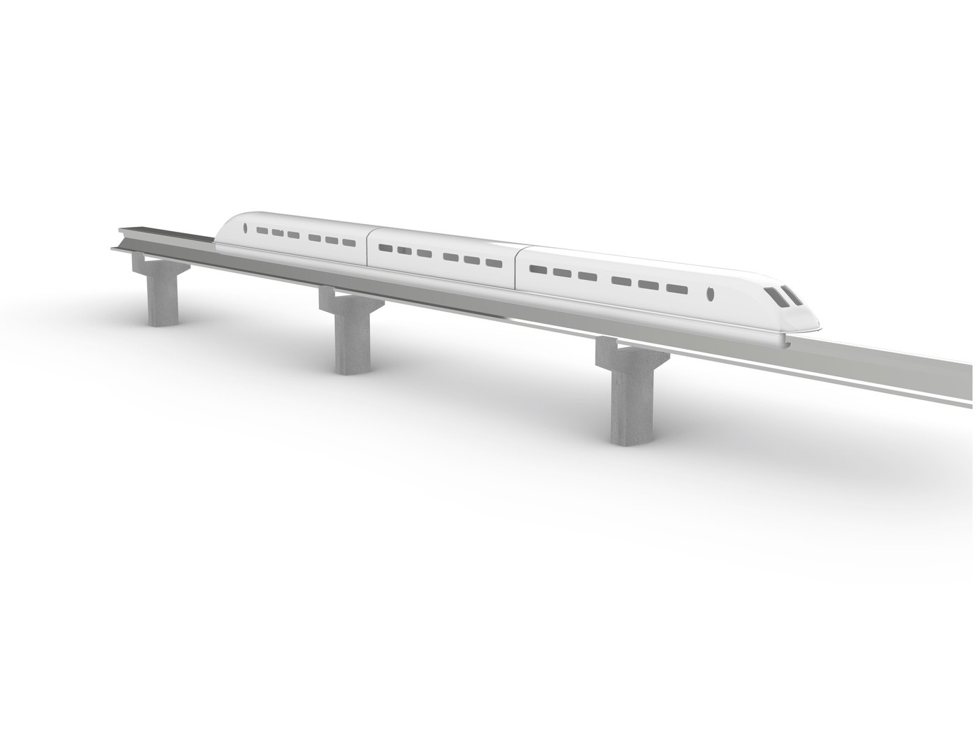Simple Maglev Train 3D - TurboSquid 1510906