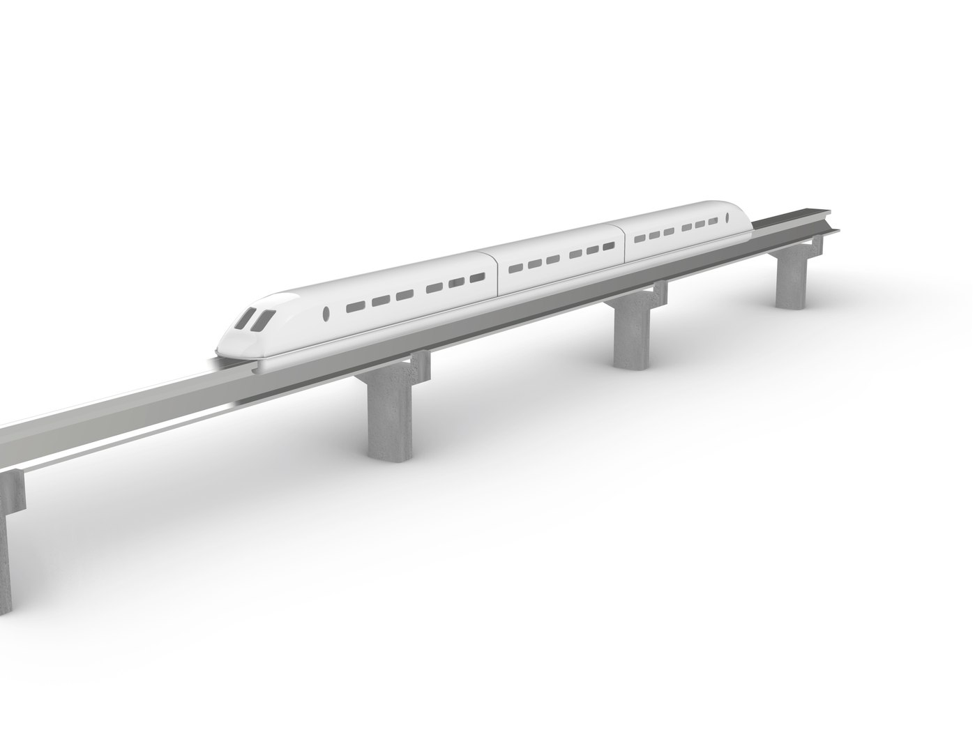 Simple Maglev Train 3D - TurboSquid 1510906